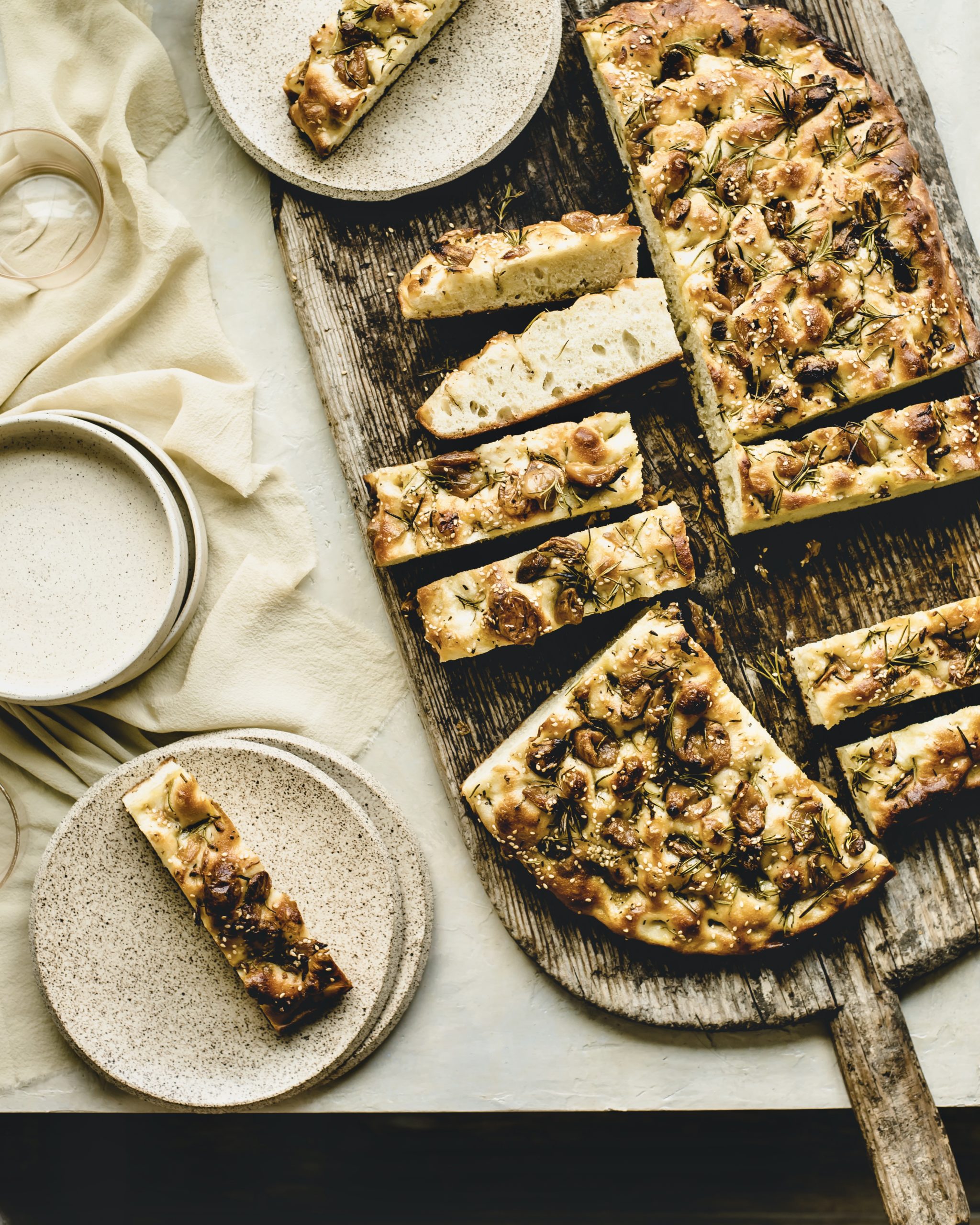 Unforgettable Rosemary Roasted Garlic Focaccia - Bee The Love