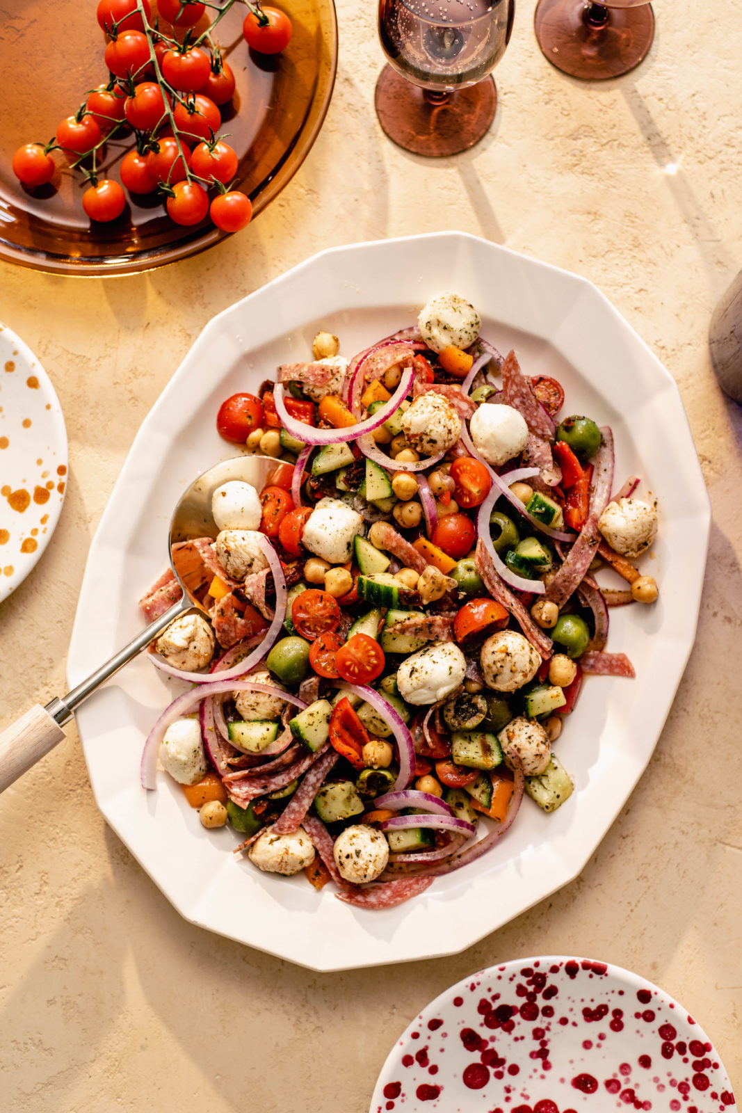 Tossed Salad with Italian Herb Dressing - Bee The Love